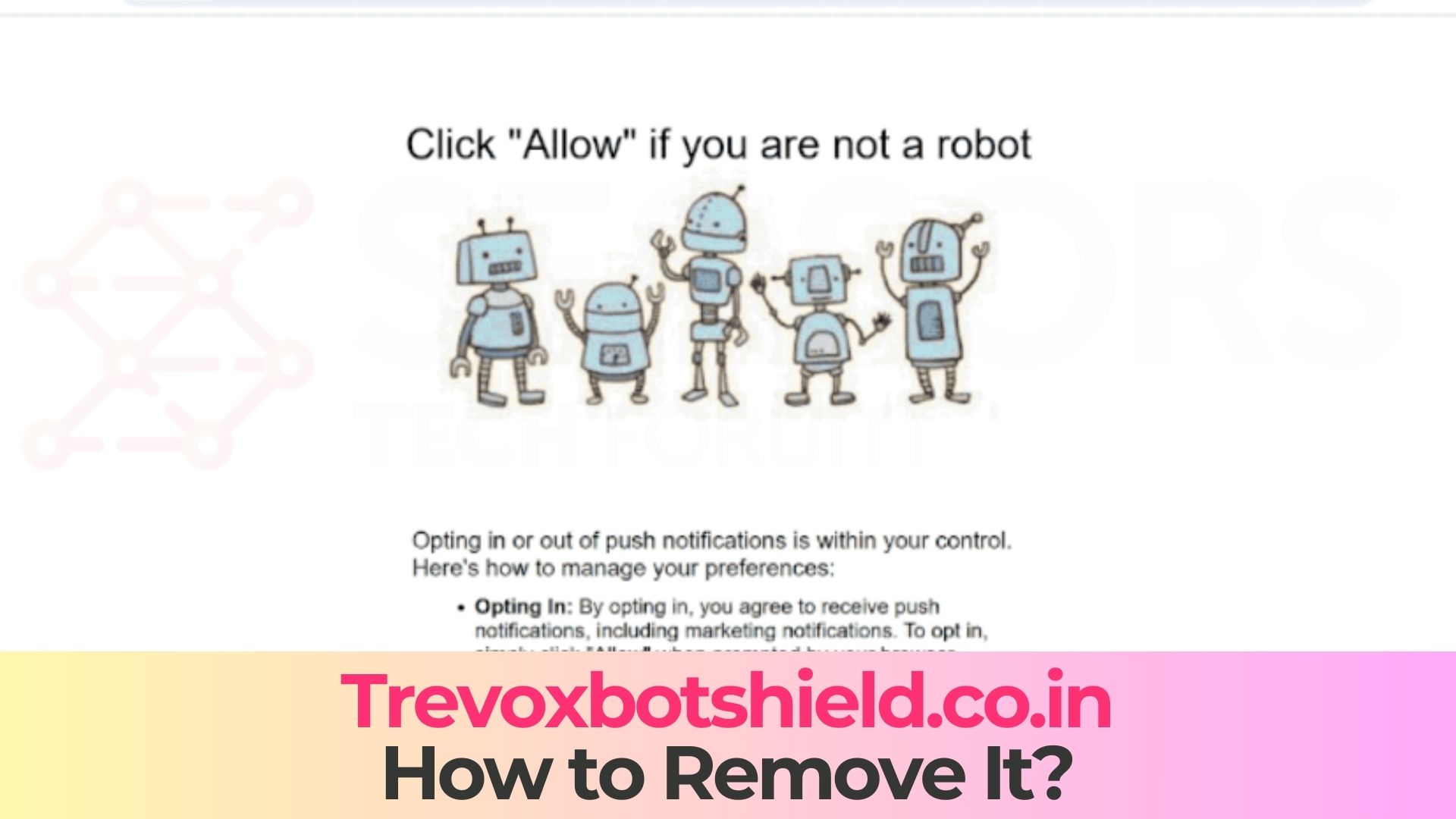 Trevoxbotshield.co.in Pop-ups Malware - Removal Guide